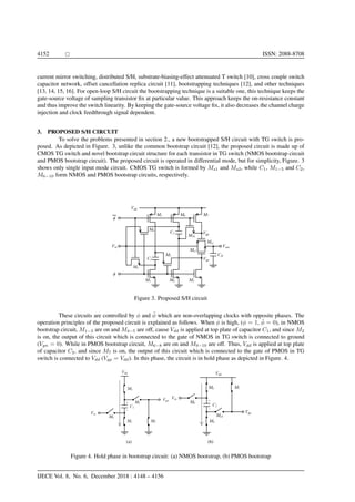 High Speed and Low Pedestal Error Bootstrapped CMOS Sample and Hold Circuit | PDF