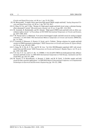 High Speed and Low Pedestal Error Bootstrapped CMOS Sample and Hold ...