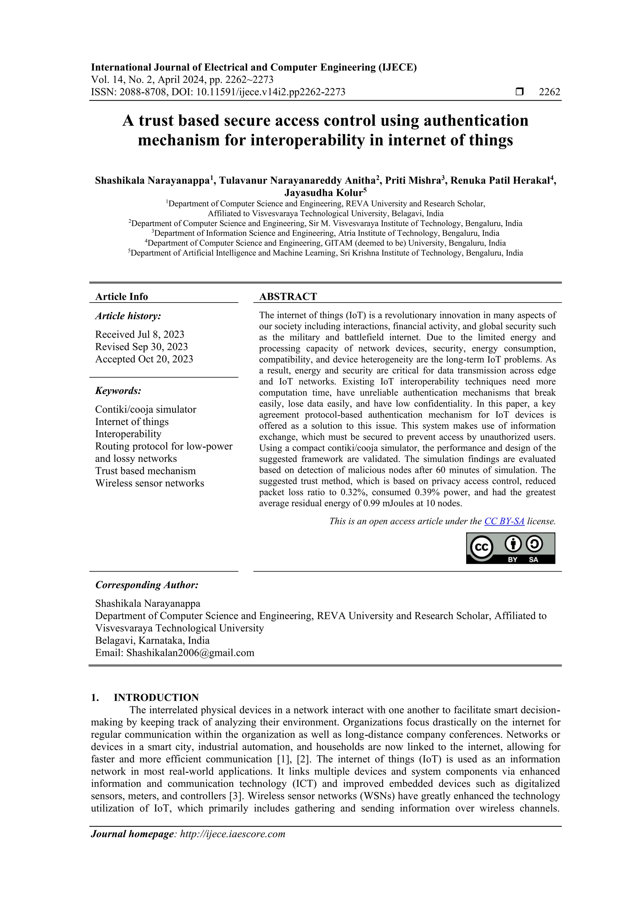 A trust based secure access control using authentication mechanism for interoperability in ...