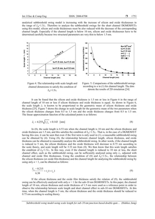 Subthreshold swing model using scale length for sub-10 nm junction-based double-gate MOSFETs | PDF