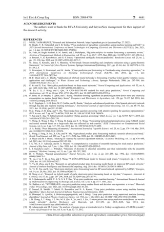 Data driven algorithm selection to predict agriculture commodities price | PDF