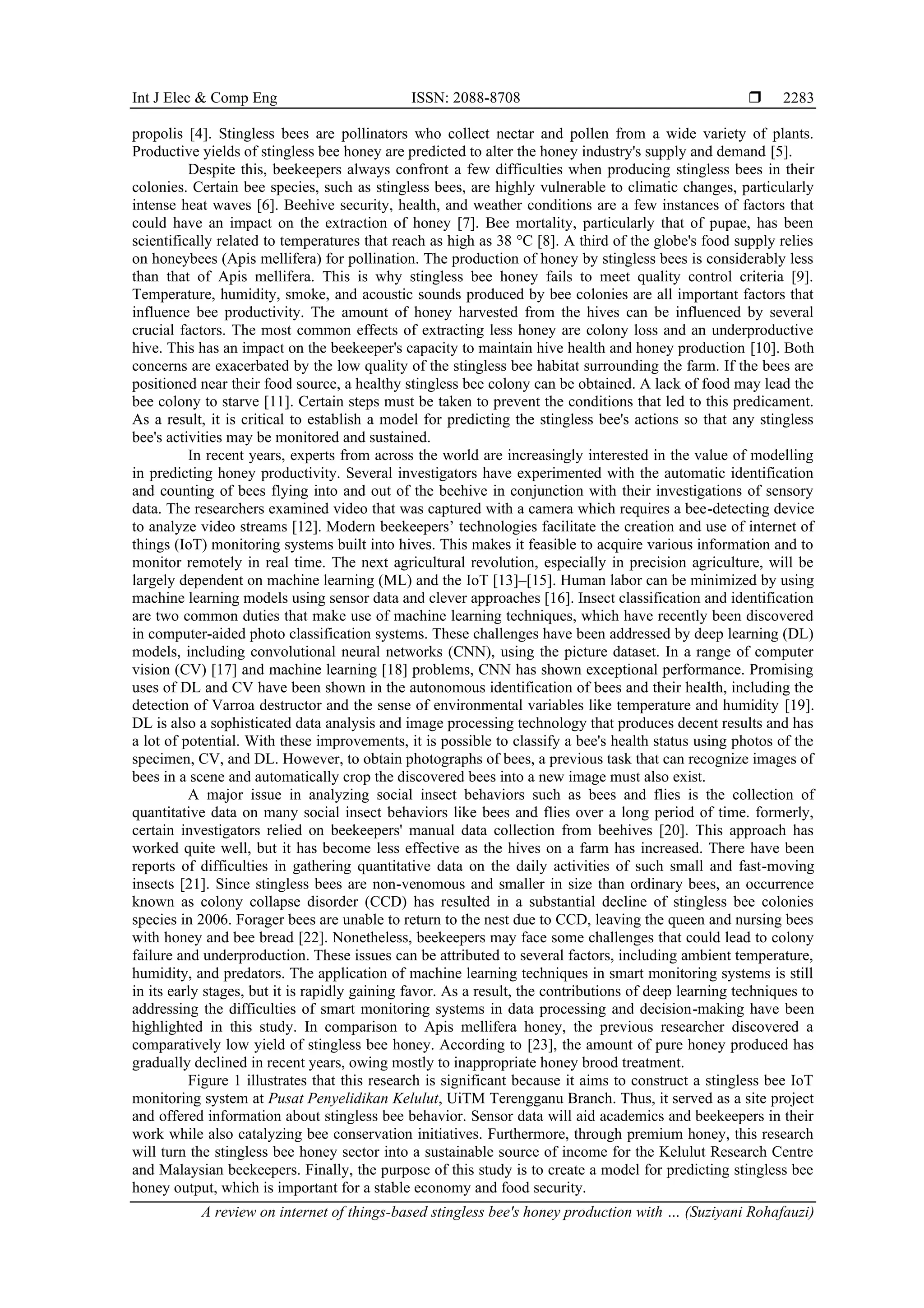 A review on internet of things-based stingless bee's honey production ...