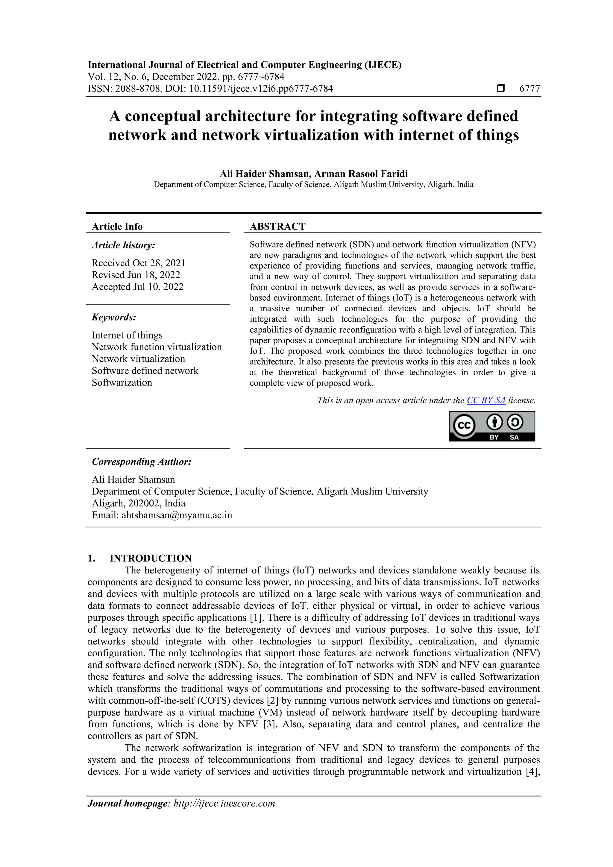 A conceptual architecture for integrating software defined network and network virtualization ...