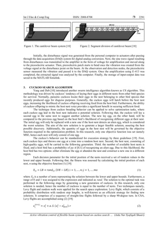 Active vibration control of flexible beam system based on cuckoo search algorithm | PDF