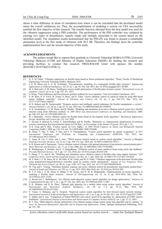Active vibration control of flexible beam system based on cuckoo search algorithm | PDF