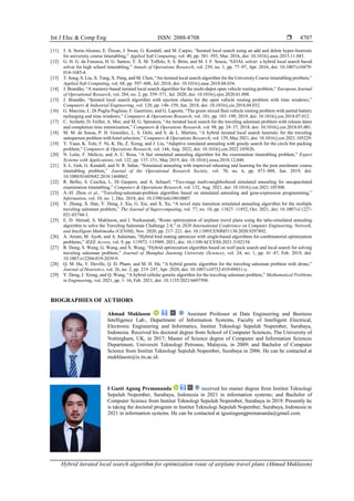 Hybrid iterated local search algorithm for optimization route of ...