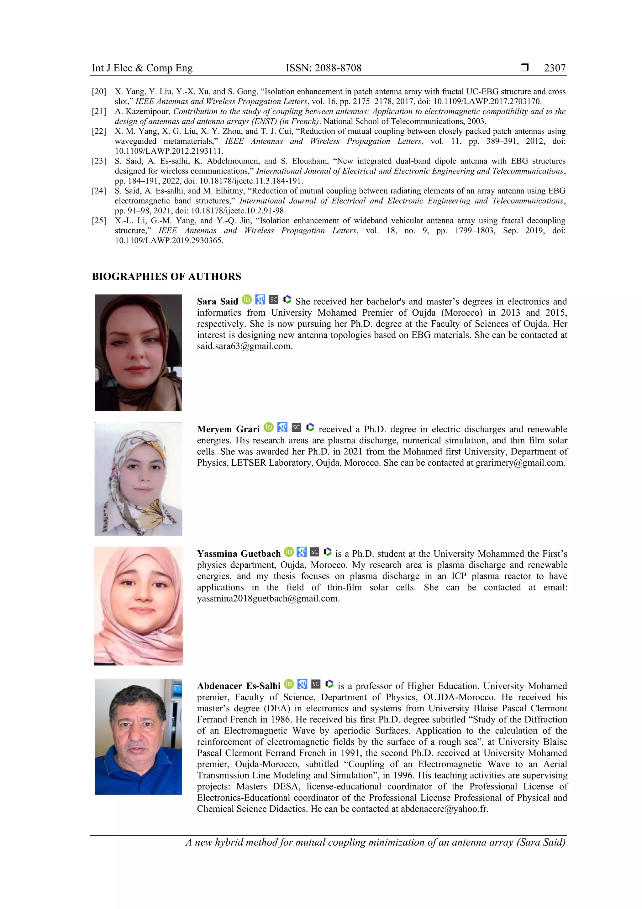 A new hybrid method for mutual coupling minimization of an antenna array | PDF