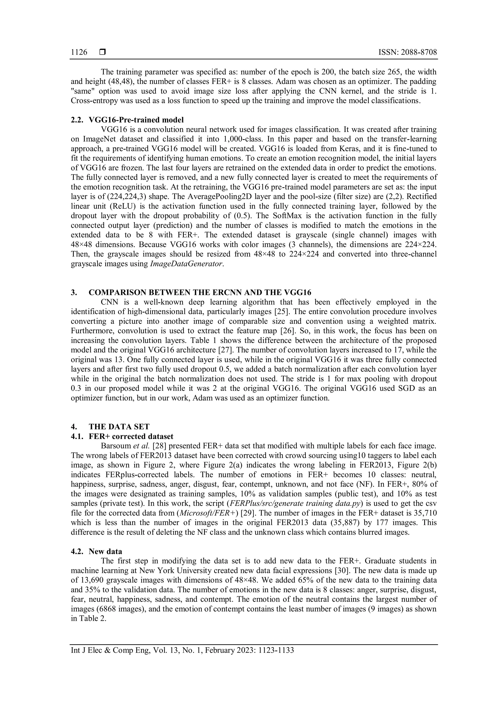 A pre-trained model vs dedicated convolution neural networks for emotion recognition | PDF