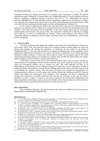 Detecting and resolving feature envy through automated machine learning and move method ...