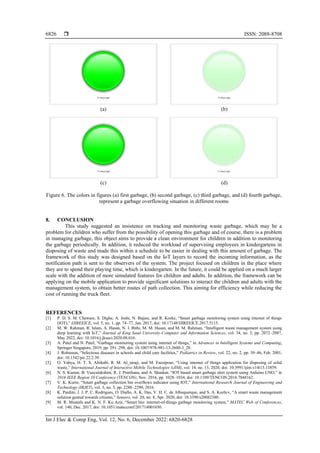 Smart internet of things kindergarten garbage observation system using ...