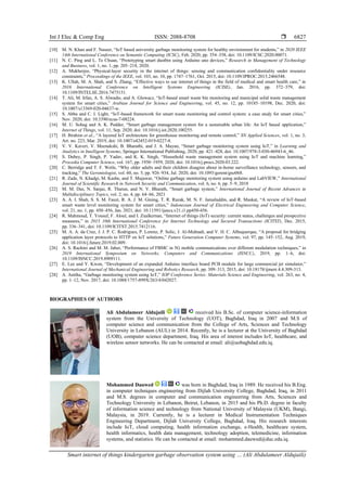 Smart internet of things kindergarten garbage observation system using ...