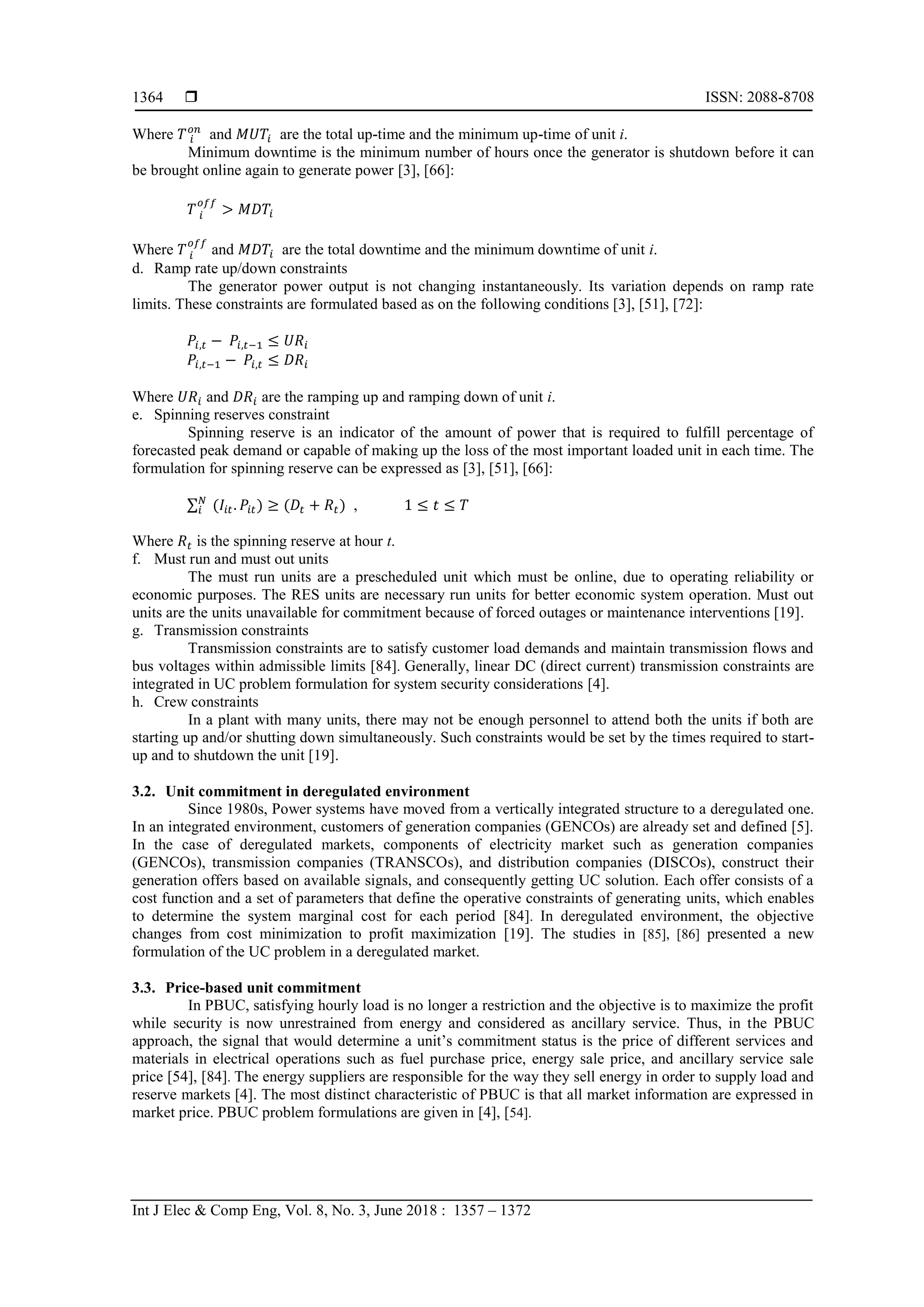Unit Commitment Problem in Electrical Power System: A Literature Review | PDF | Power and Energy ...