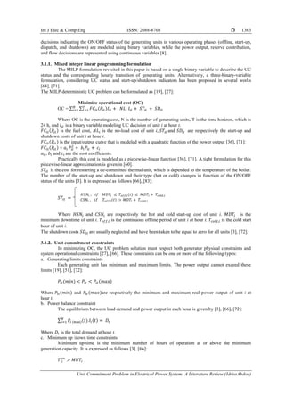 Unit Commitment Problem in Electrical Power System: A Literature Review | PDF | Power and Energy ...