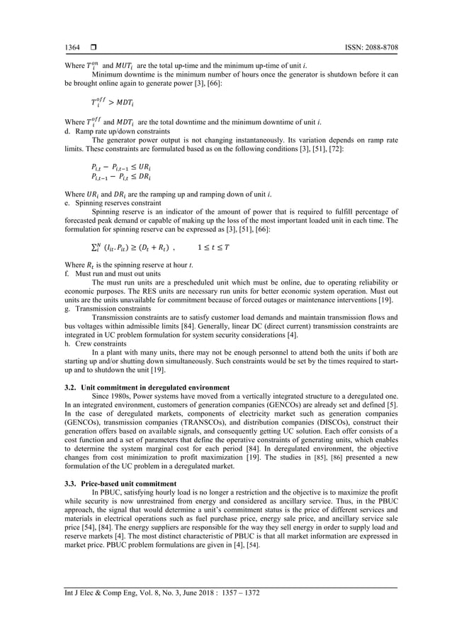 Unit Commitment Problem in Electrical Power System: A Literature Review ...
