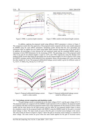 Accurate leakage current models for MOSFET nanoscale devices | PDF | Physics | Science