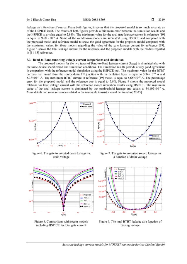 Accurate leakage current models for MOSFET nanoscale devices | PDF | Physics | Science