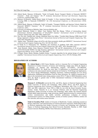 Accurate leakage current models for MOSFET nanoscale devices | PDF ...