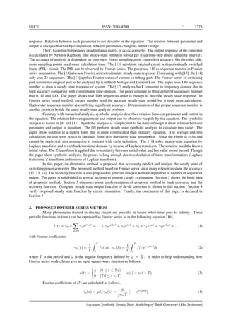 Accurate Symbolic Steady State Modeling of Buck Converter | PDF