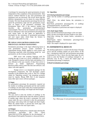 App for Physiological Seed quality Parameters | PDF