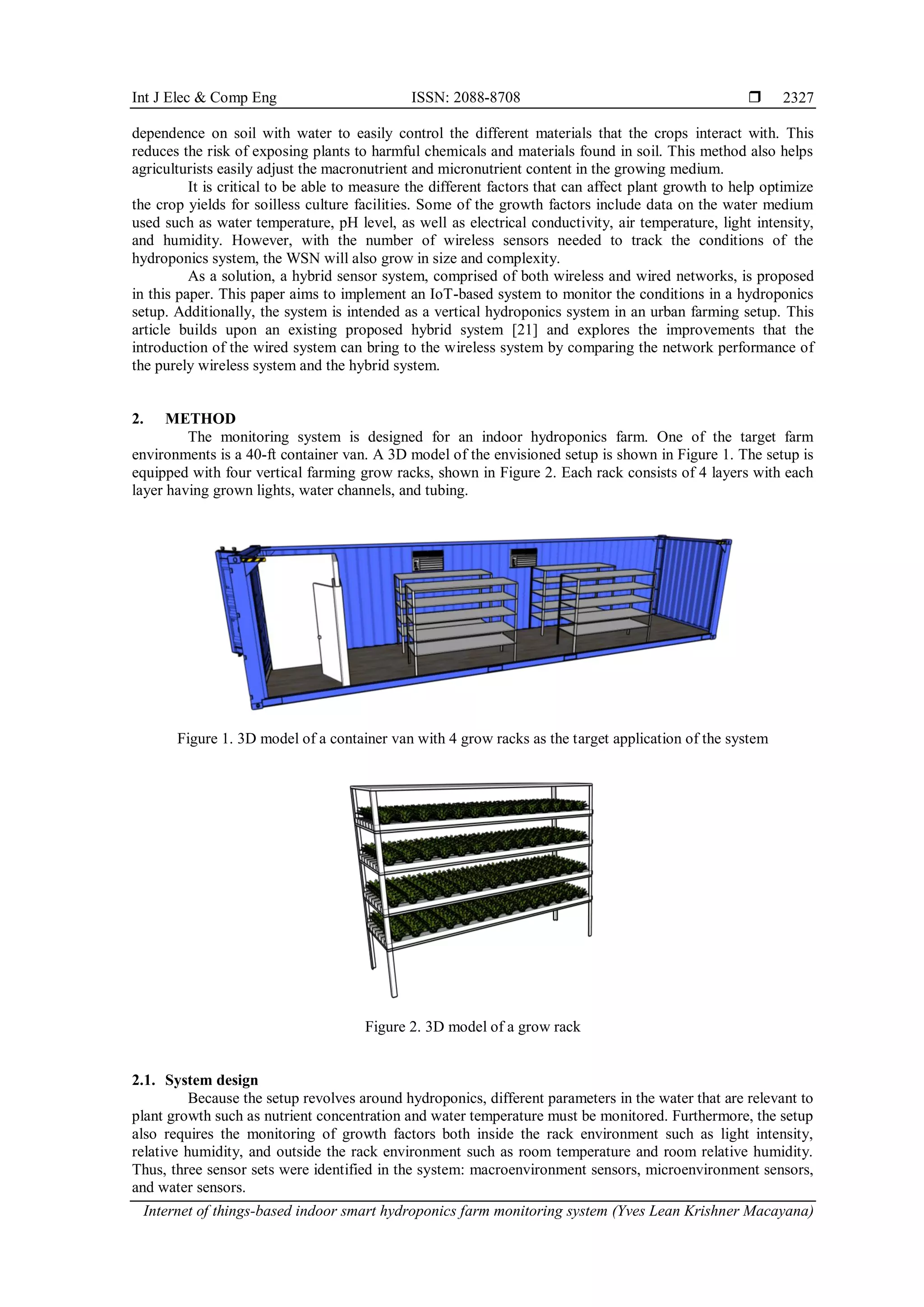 Internet Of Things Based Indoor Smart Hydroponics Farm Monitoring System Pdf