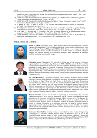 Dielectric Strength Improvement of Natural Ester Insulation Oil via ...