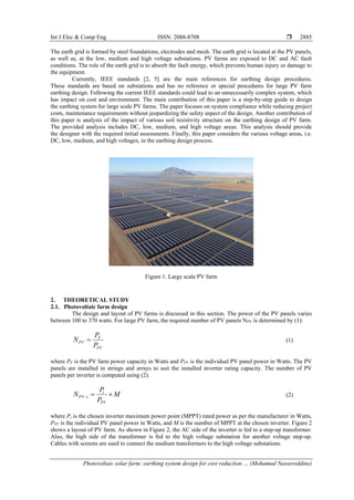 Photovoltaic solar farm: earthing system design for cost reduction and ...