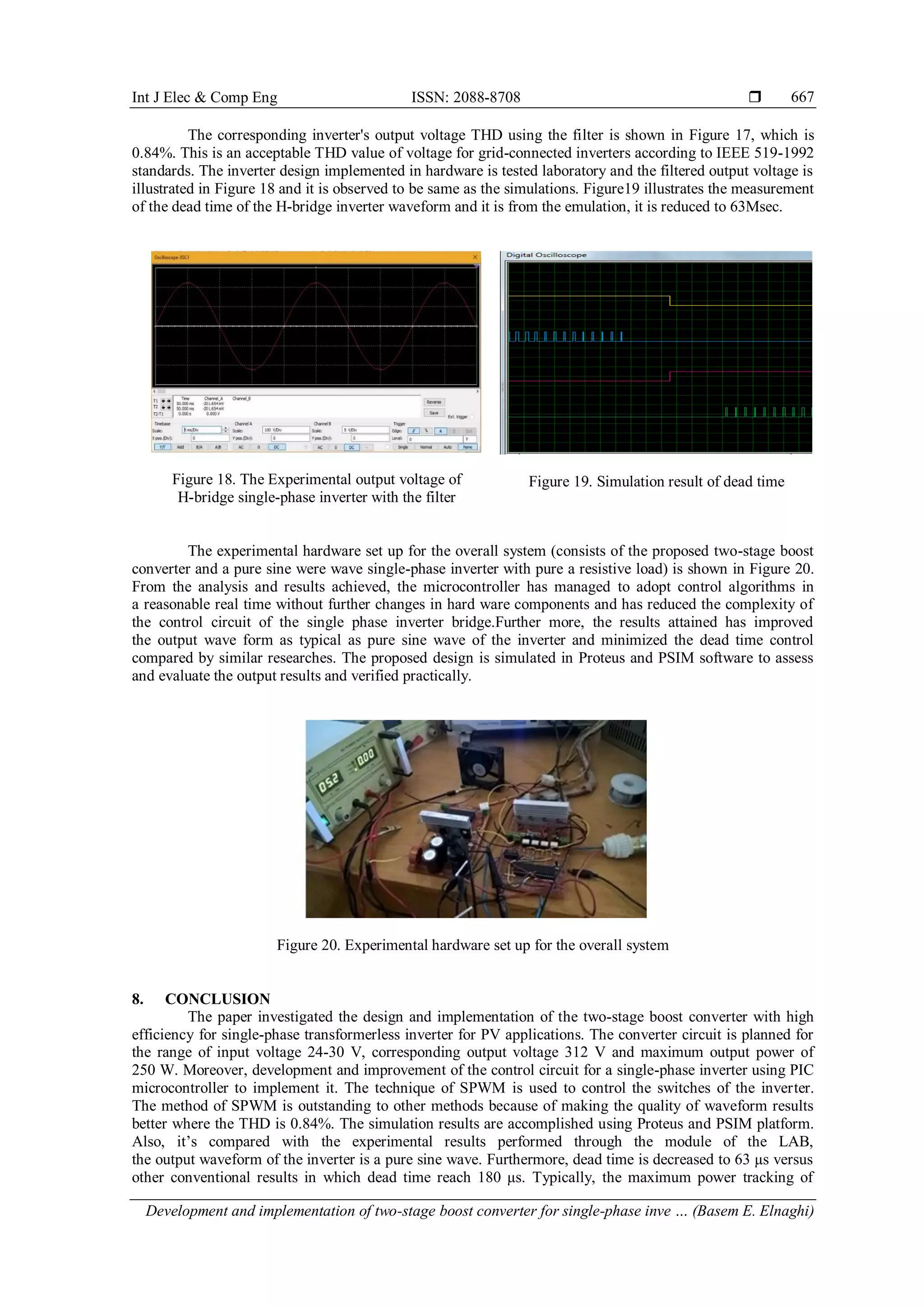 Development and implementation of two-stage boost converter for single ...