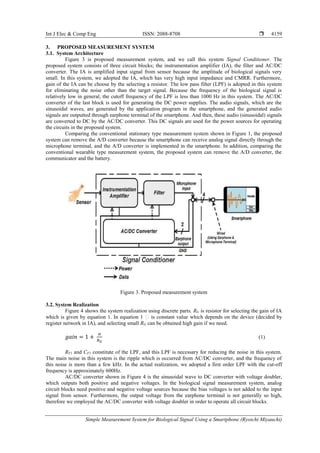 Simple Measurement System for Biological Signal Using a Smartphone | PDF