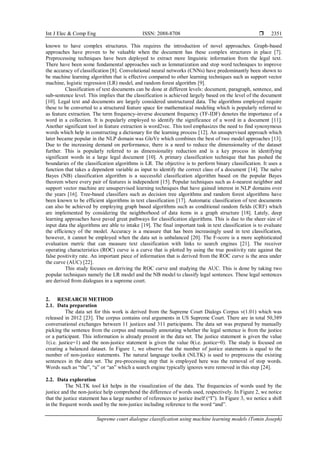 Supreme court dialogue classification using machine learning models | PDF | Legal Services ...