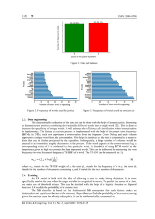 Supreme court dialogue classification using machine learning models | PDF