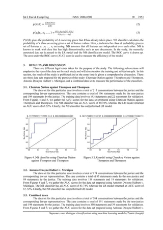 Supreme court dialogue classification using machine learning models | PDF