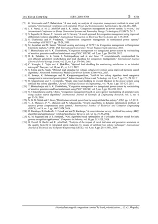 Islanded microgrid congestion control by load prioritization and shedding using ABC algorithm | PDF