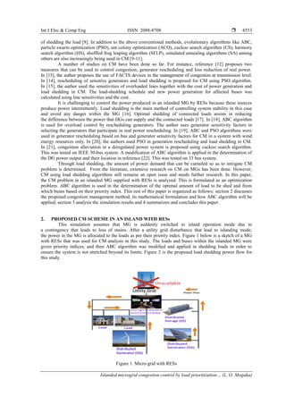 Islanded microgrid congestion control by load prioritization and shedding using ABC algorithm | PDF