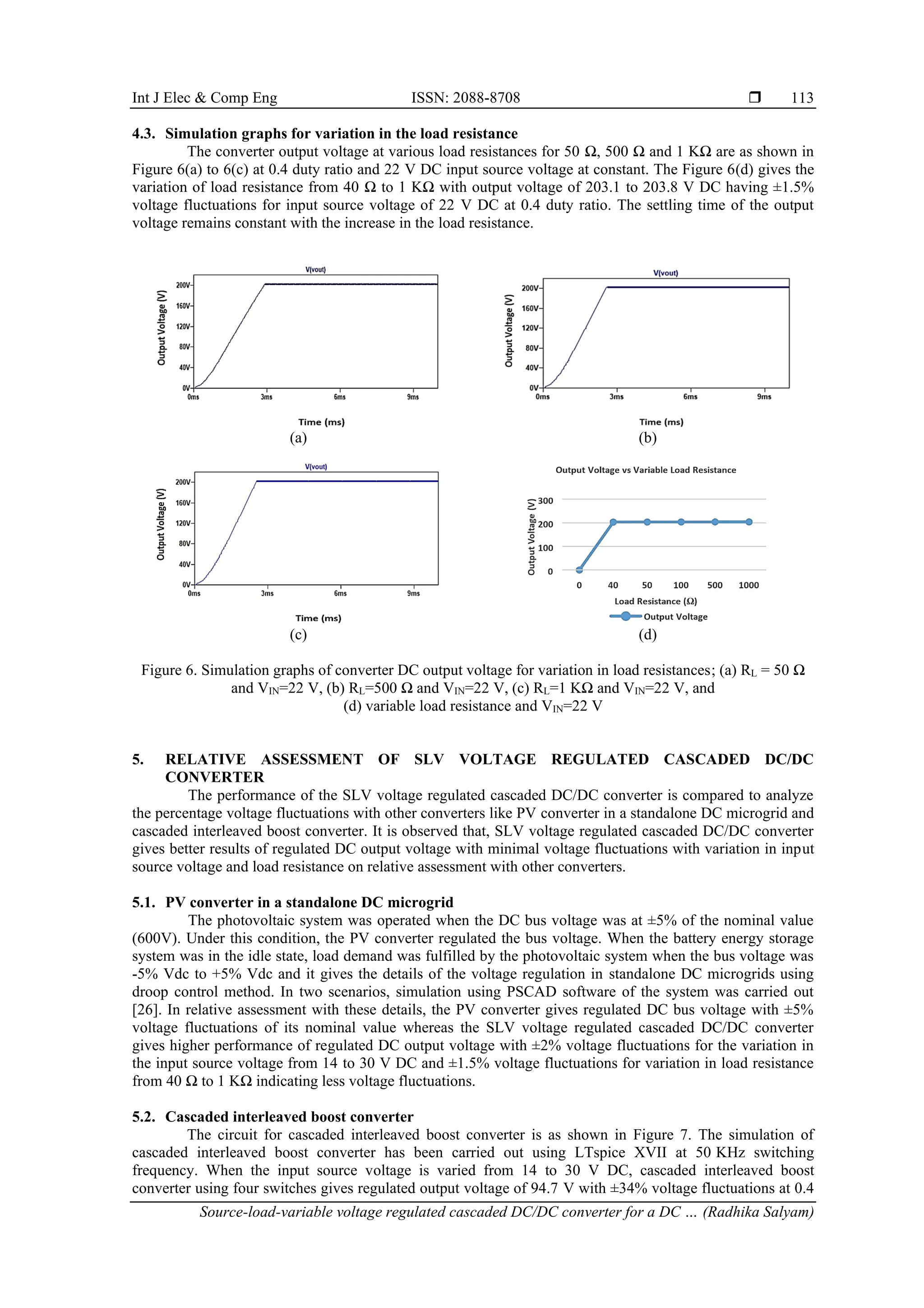 Source-load-variable voltage regulated cascaded DC/DC converter for a DC microgrid system | PDF