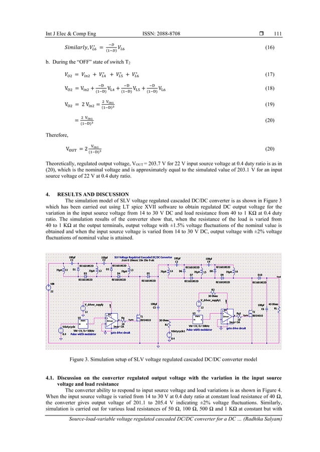 Source-load-variable voltage regulated cascaded DC/DC converter for a ...