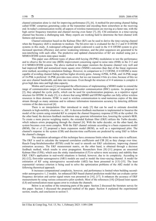 Estimation of bit error rate in 2×2 and 4×4 multi-input multi output-orthogonal frequency ...