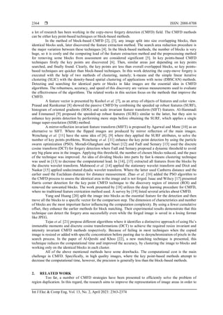 Comparison of specific segmentation methods used for copy move detection | PDF