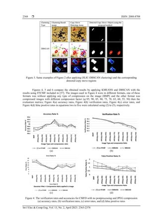 Comparison of specific segmentation methods used for copy move ...