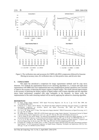 Comparison of specific segmentation methods used for copy move detection | PDF