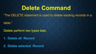 Delete Command | PPT