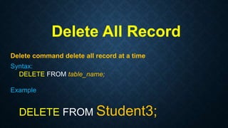 Delete Command | PPT