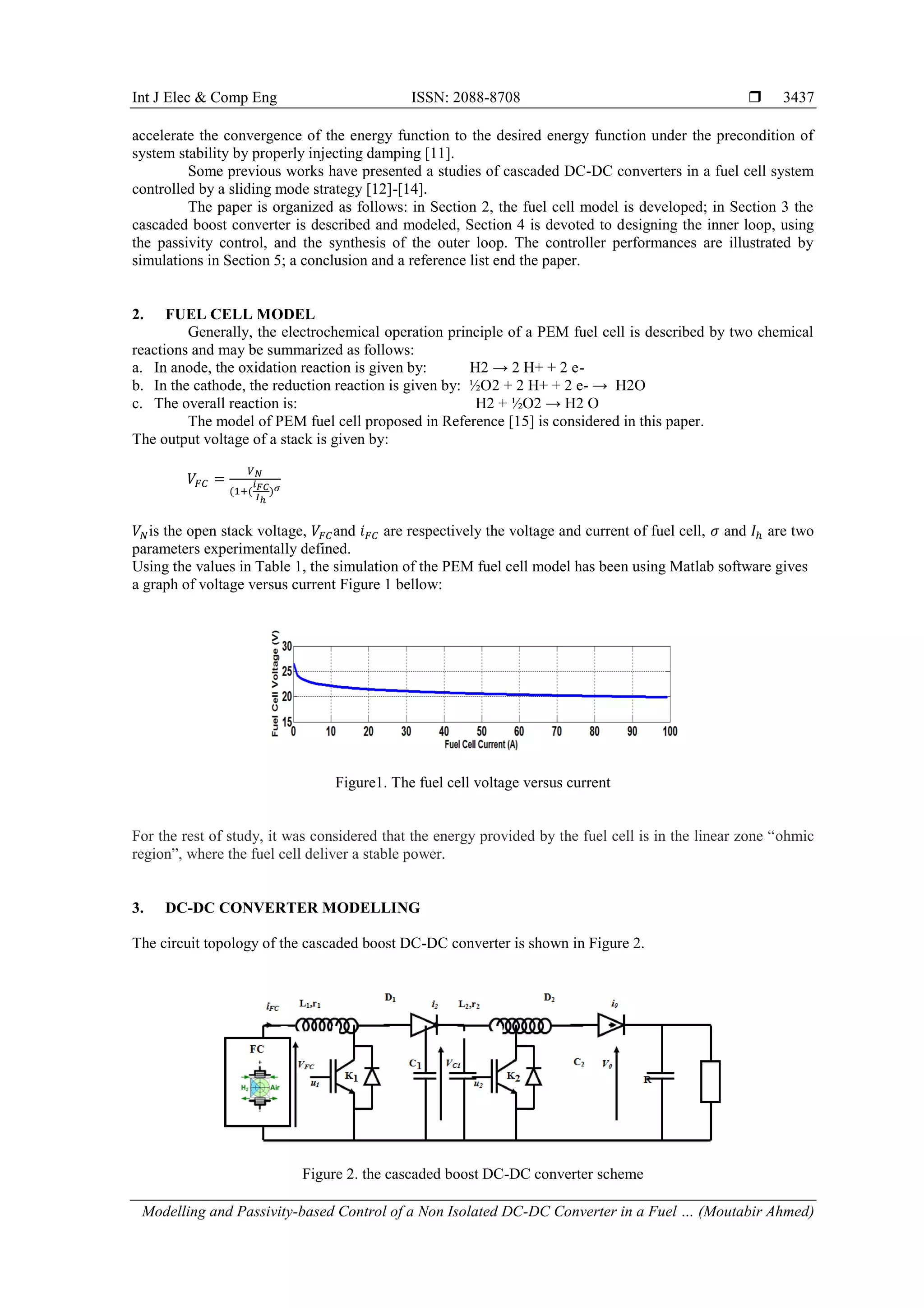 Modelling and Passivity-based Control of a Non Isolated DC-DC Converter in a Fuel Cell System | PDF