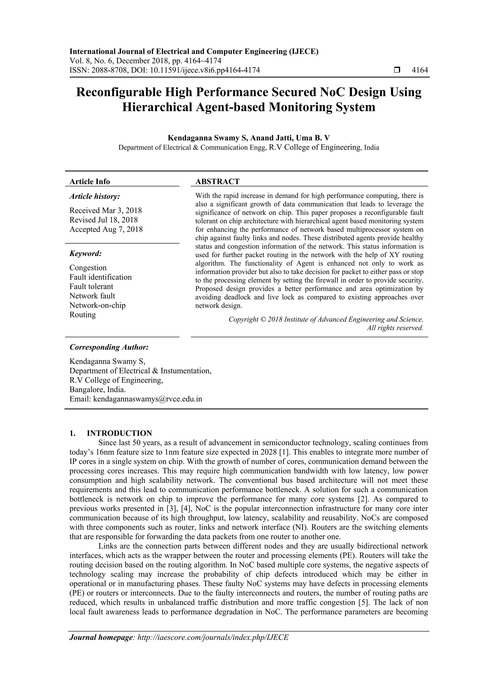 Reconfigurable High Performance Secured Noc Design Using Hierarchical