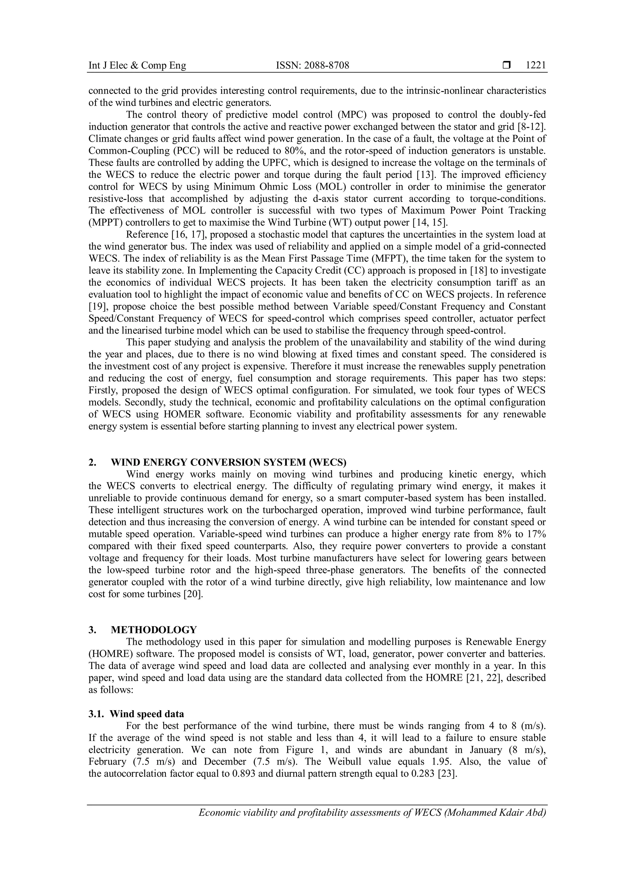 Economic viability and profitability assessments of WECS | PDF