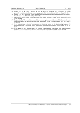 Microcontroller-based Vertical Farming Automation System | PDF