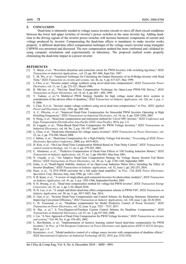 New Dead Time Compensation Method Of Power Inverter Using Carrier Based Sinusoidal Pulse Width