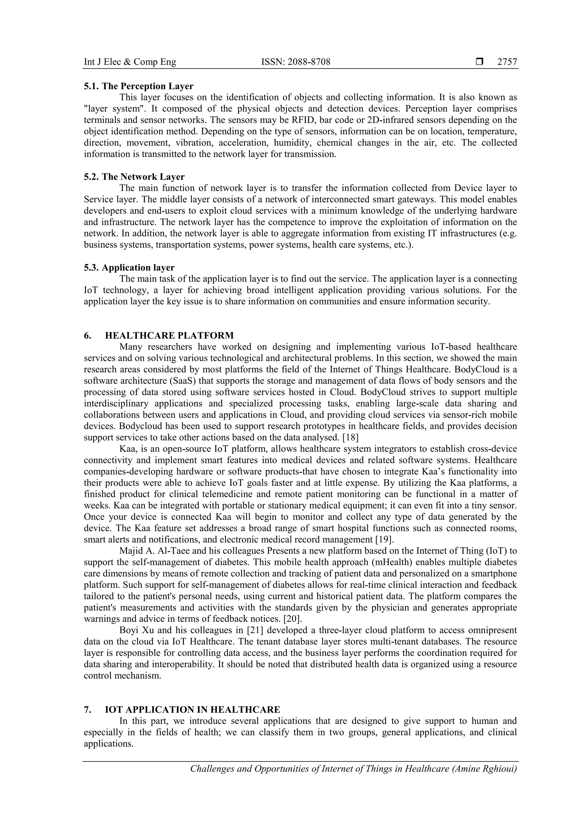 Challenges and Opportunities of Internet of Things in Healthcare | PDF