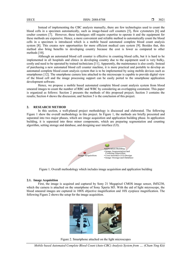 Mobile based Automated Complete Blood Count (Auto-CBC) Analysis System from Blood Smeared Image ...