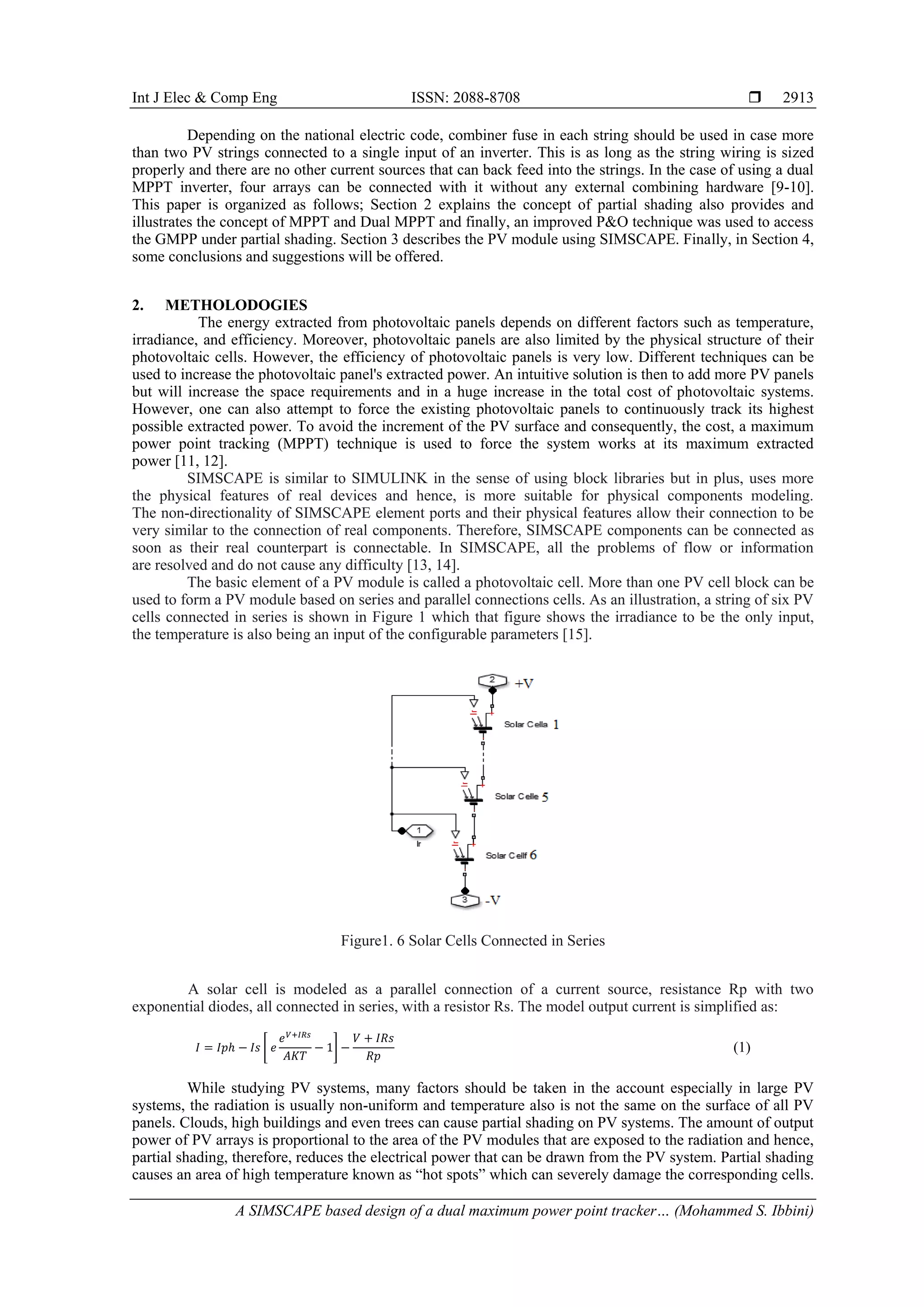 A SIMSCAPE based design of a dual maximum power point tracker of a stand-alone photovoltaic ...