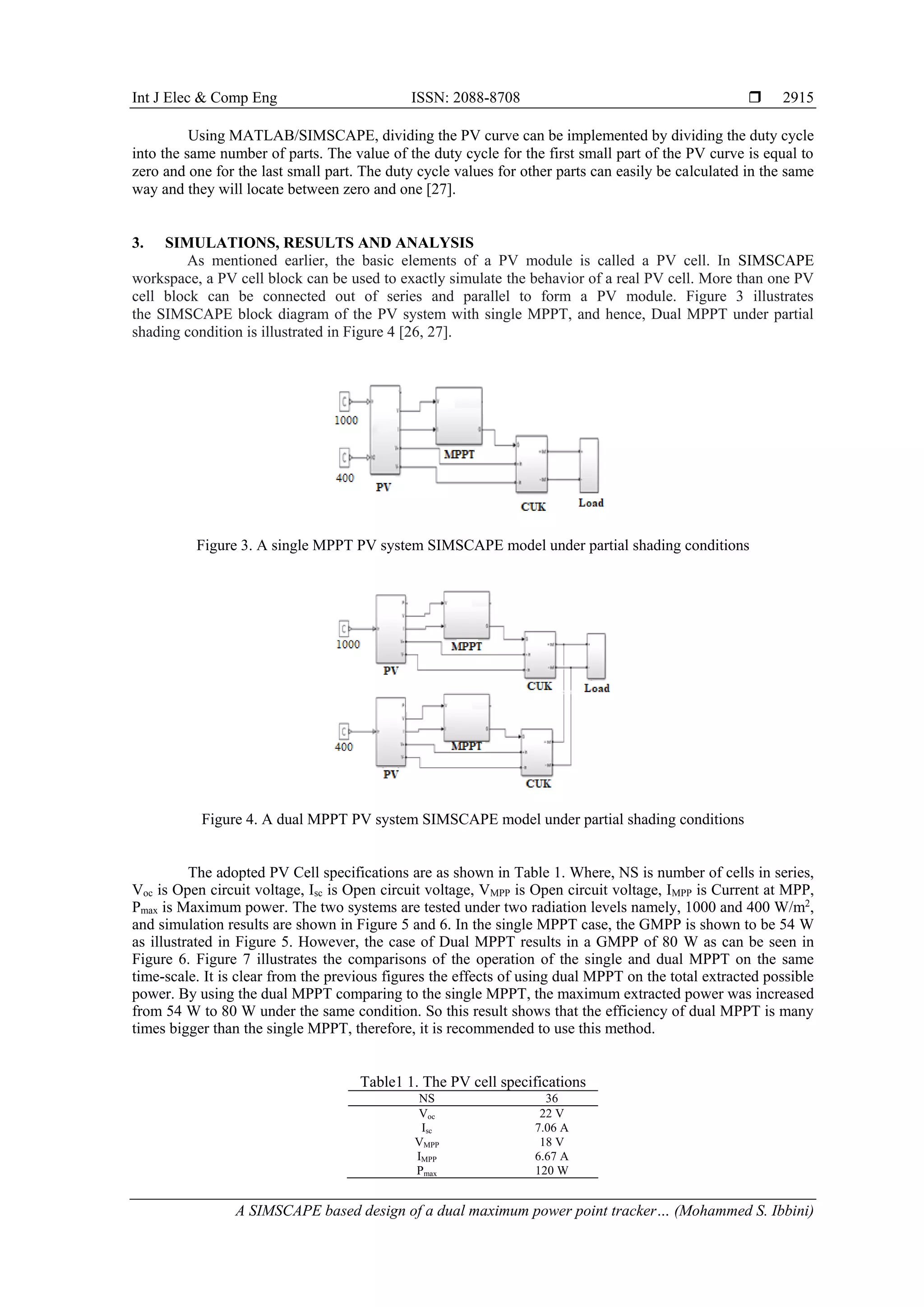 A SIMSCAPE based design of a dual maximum power point tracker of a stand-alone photovoltaic ...